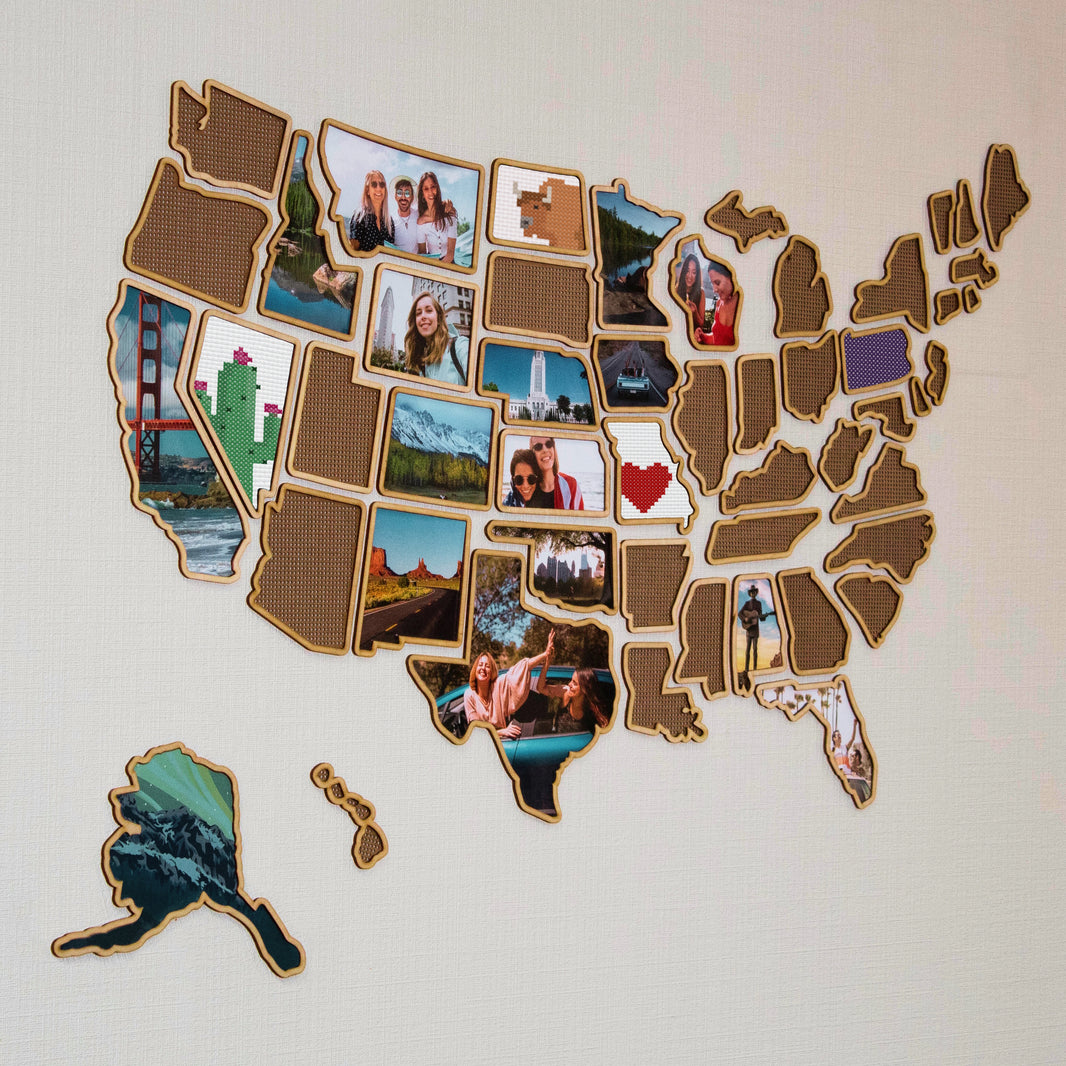 USA Photo Map - 50 States Travel Map - USAPM by 1DEA.me